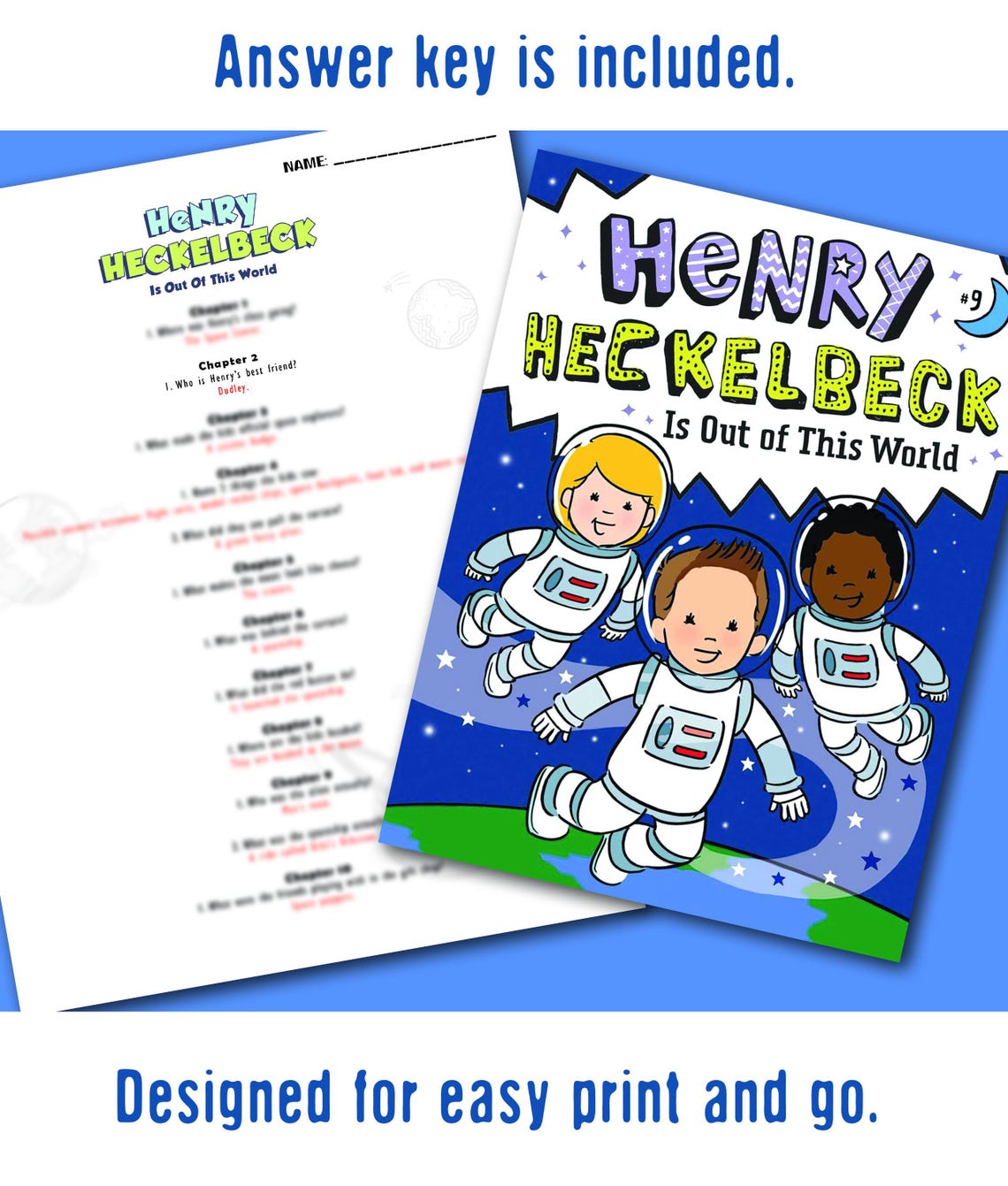 Henry Heckelbeck is Out of This World Book Questions Study Guide ...