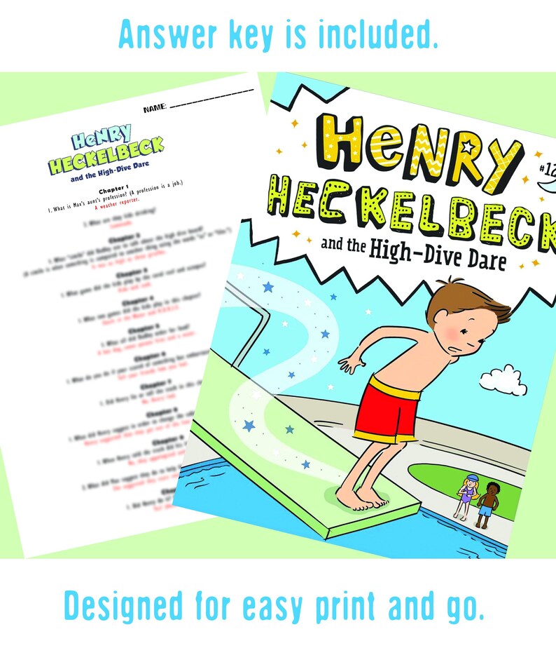 Henry Heckelbeck and the High Dive Dare Book Review Questions Reading ...