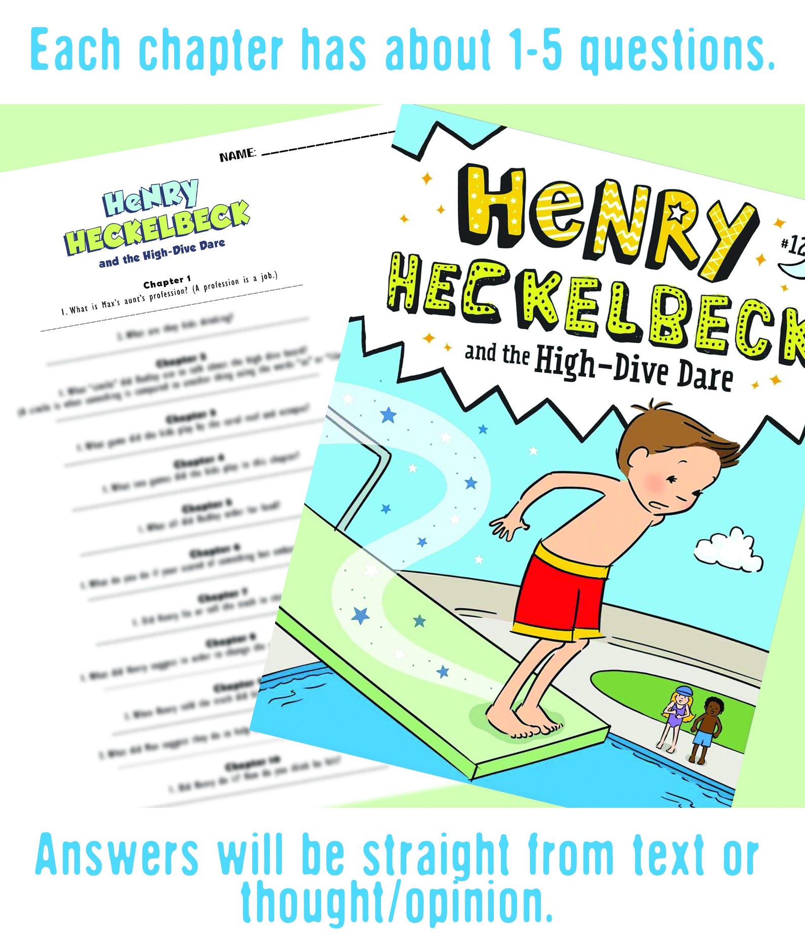 Henry Heckelbeck and the High Dive Dare Book Review Questions Reading ...
