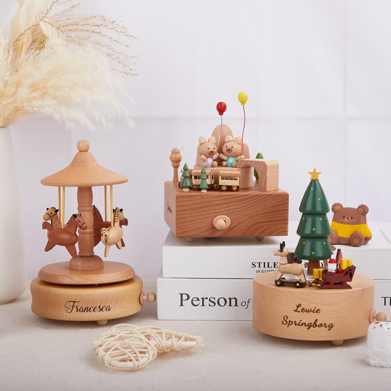 Personalized Wooden Train Music Box, Christmas Day Gift, Keepsake Gift ...