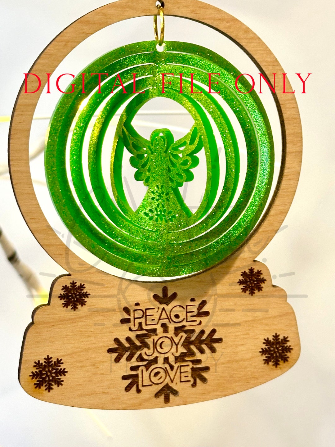 3D Angel Christmas Ornament Spinner File - Angel Ornament File - Custom ...