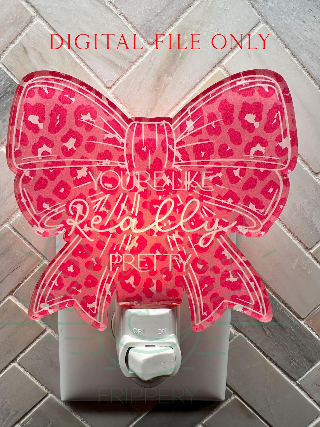 Coquette Bow Night Light and Tea Light Ornament Bundle- Acrylic Night ...