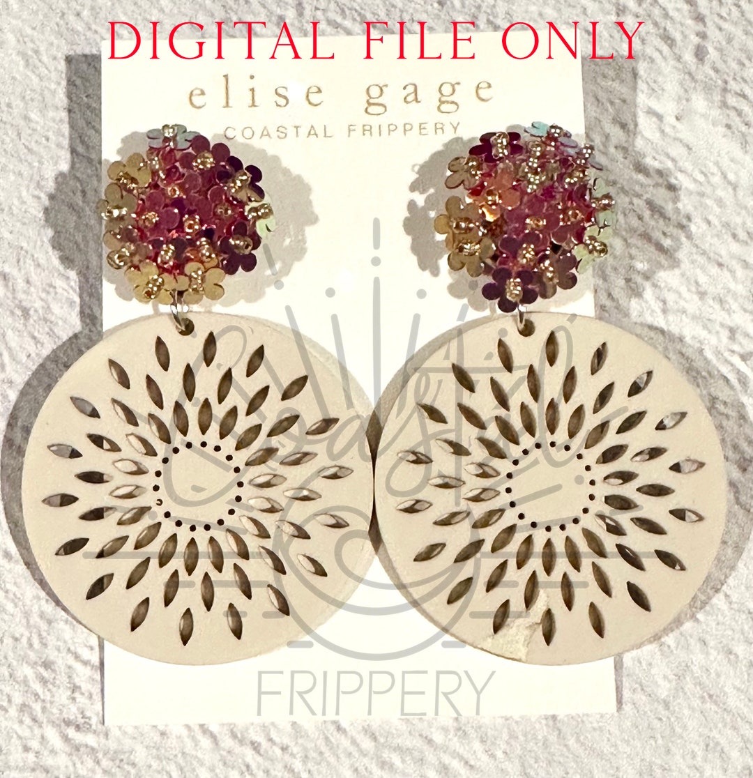 Circle Teardrop Holes Earring File - DIGITAL FILE ONLY - 3 Sizes ...