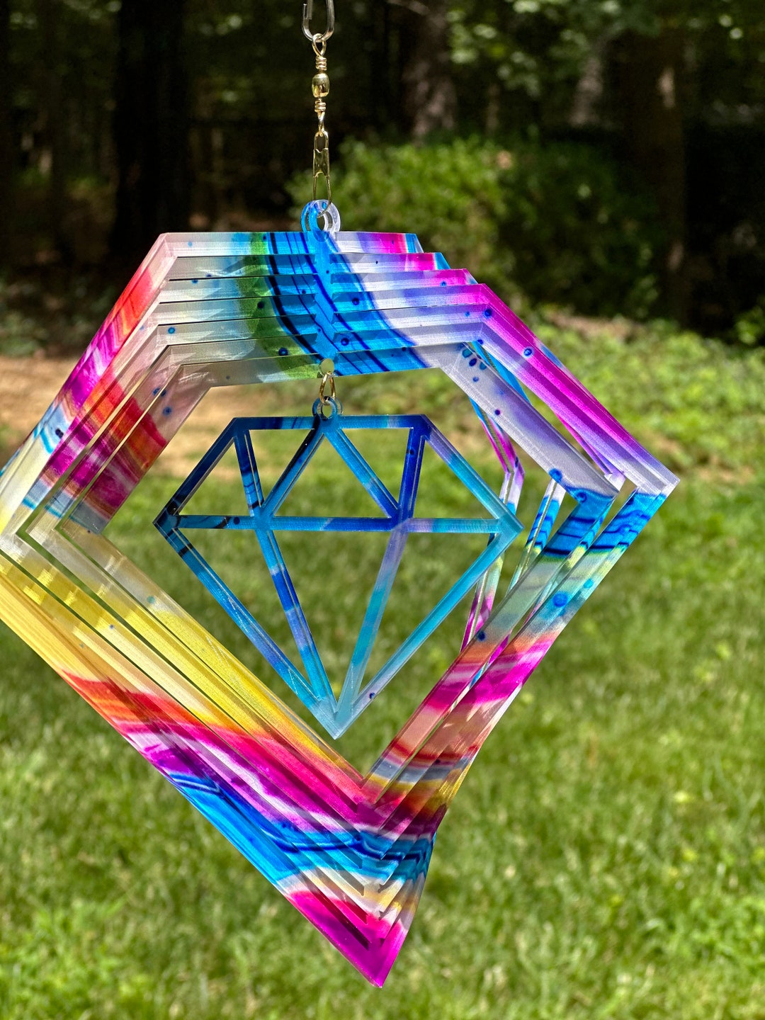 DIGITAL FILE ONLY Diamond Wind Spinner and Ornament Bundle - Etsy