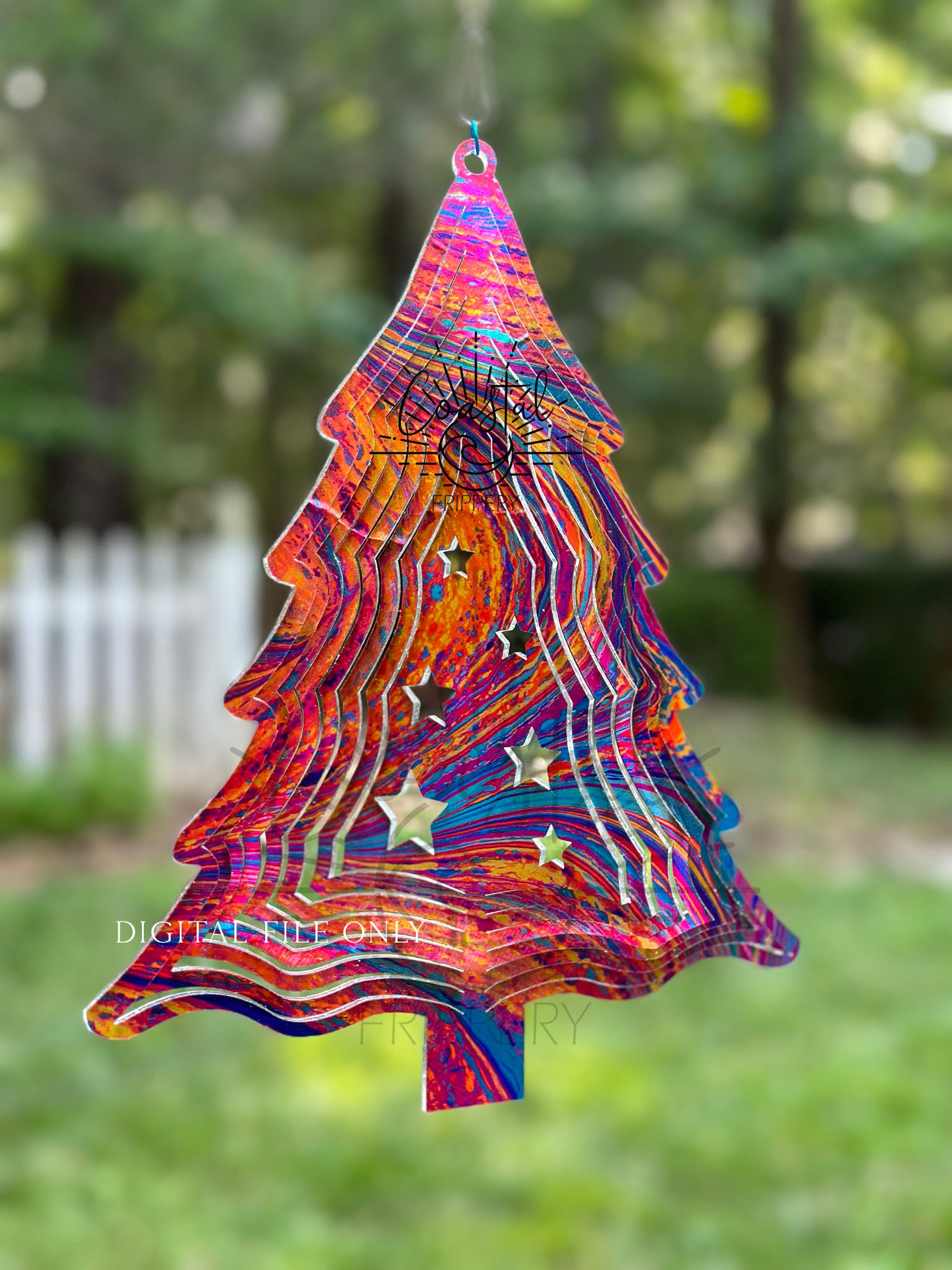 DIGITAL FILE ONLY Christmas Tree Spinner and Ornament Bundle - Etsy