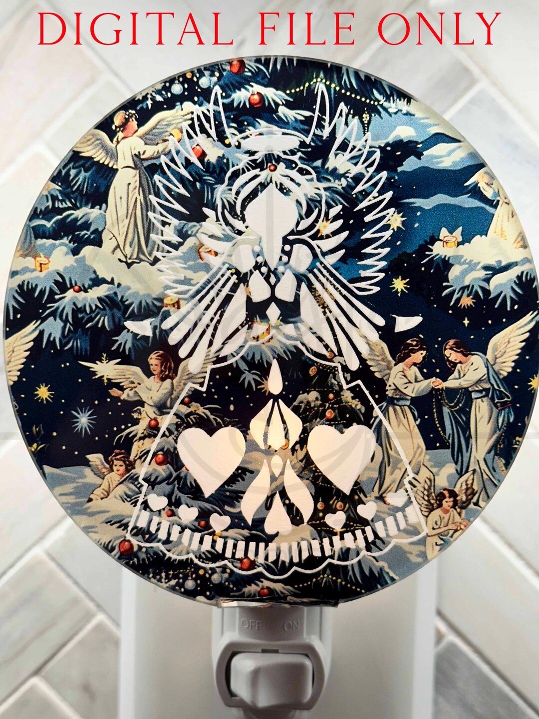 Angel Night Light Bundle Acrylic Night Light Heat and Bend Night Light ...