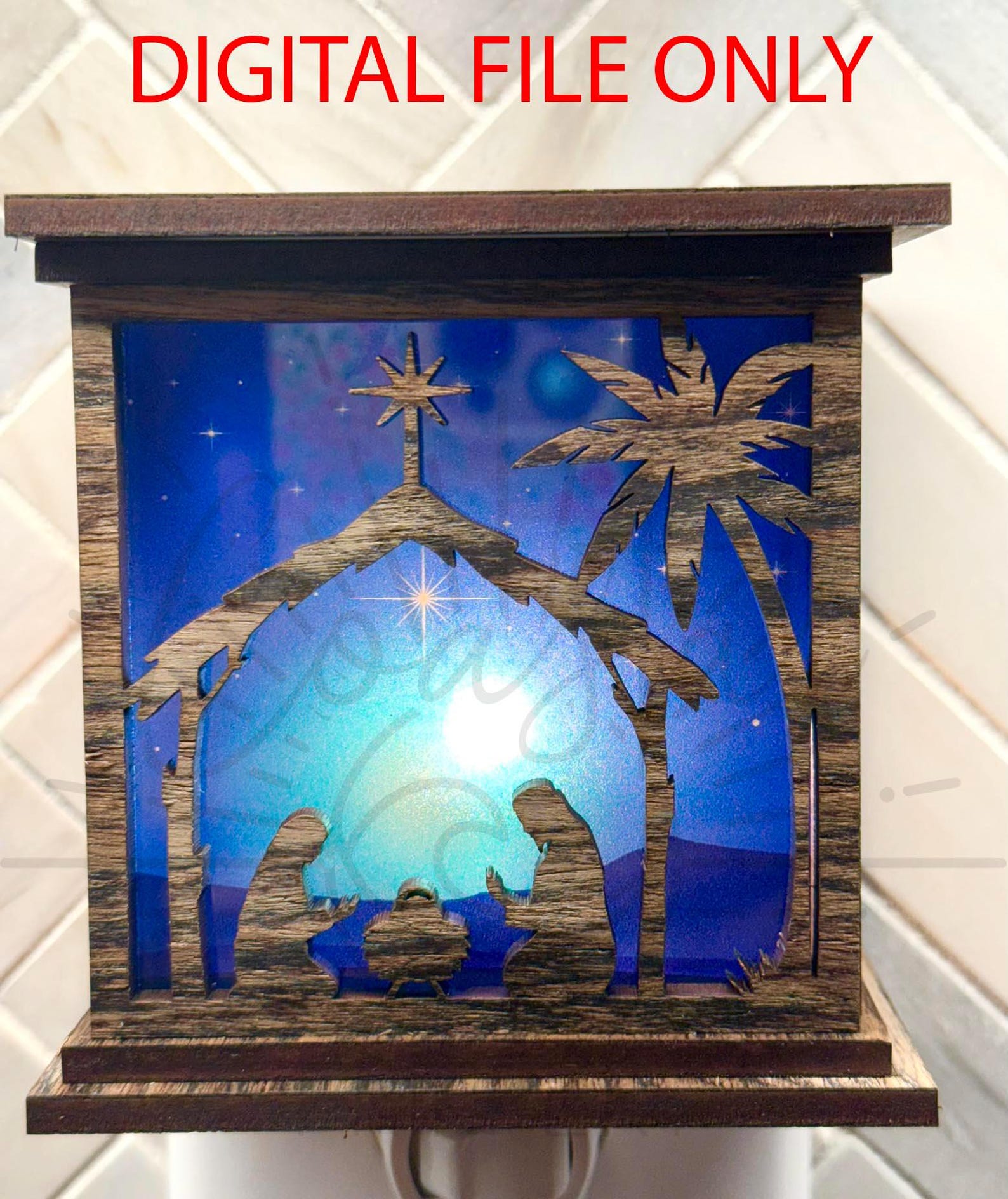 Nativity Night Light Lantern - Nativity Lantern Night Light - Nativity ...