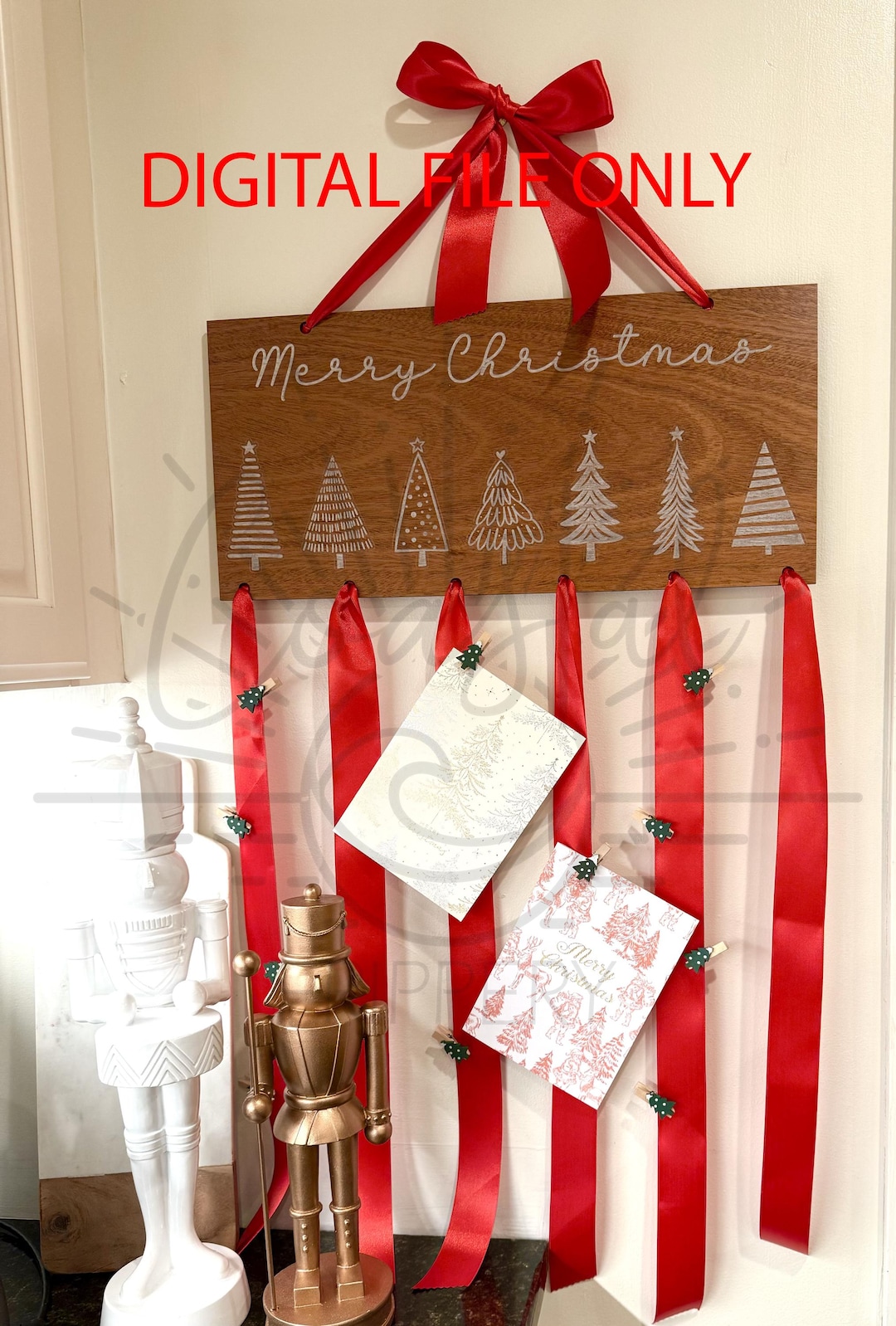 Christmas Card Holder Sign - SVG File - Digital File ONLY - Etsy