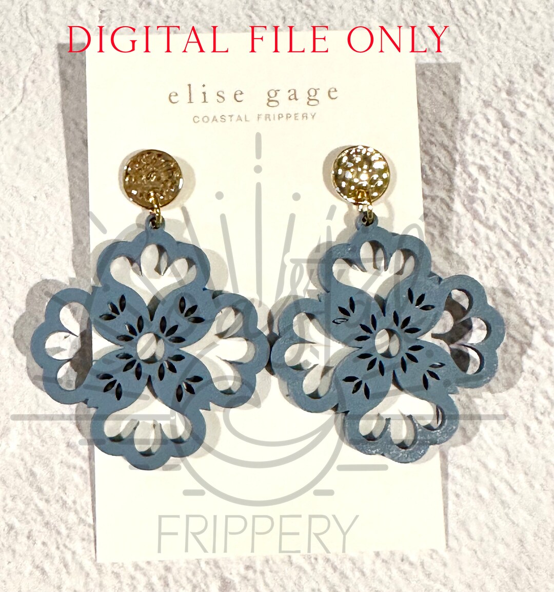 Folk Flower Earring File - DIGITAL FILE ONLY - 3 Sizes Included - Etsy