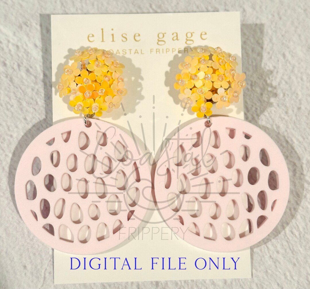 Round Geometric Earring File - DIGITAL FILE ONLY - 3 Sizes Included - Etsy