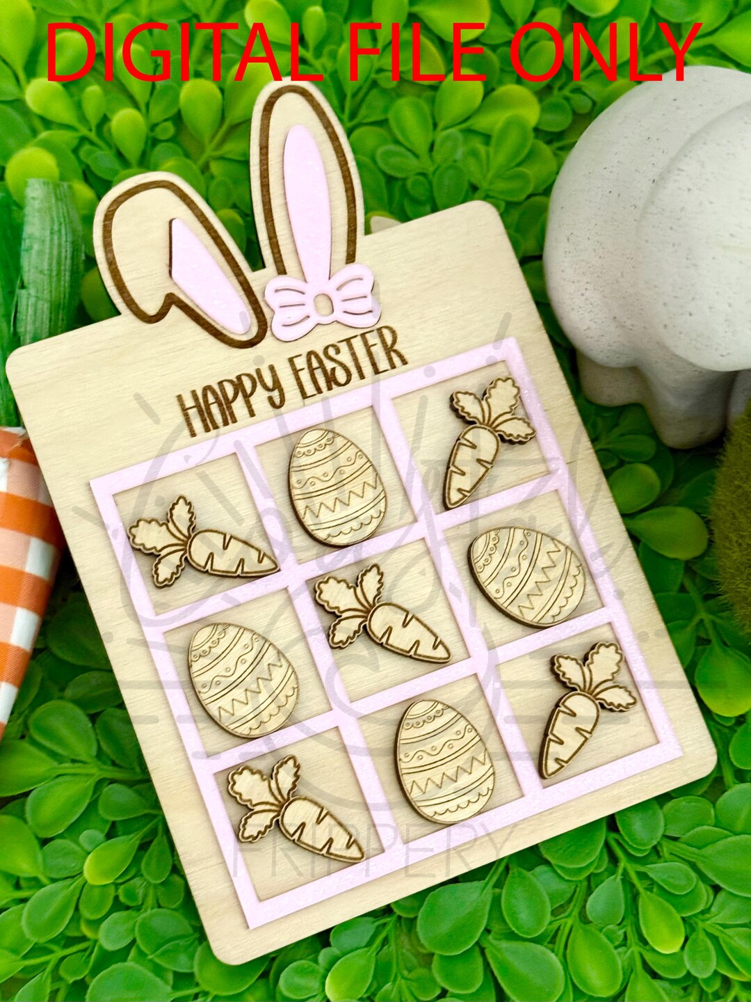 Easter Tic Tac Toe Board - Easter Bunny Tic Tac Toe - Easter Basket ...
