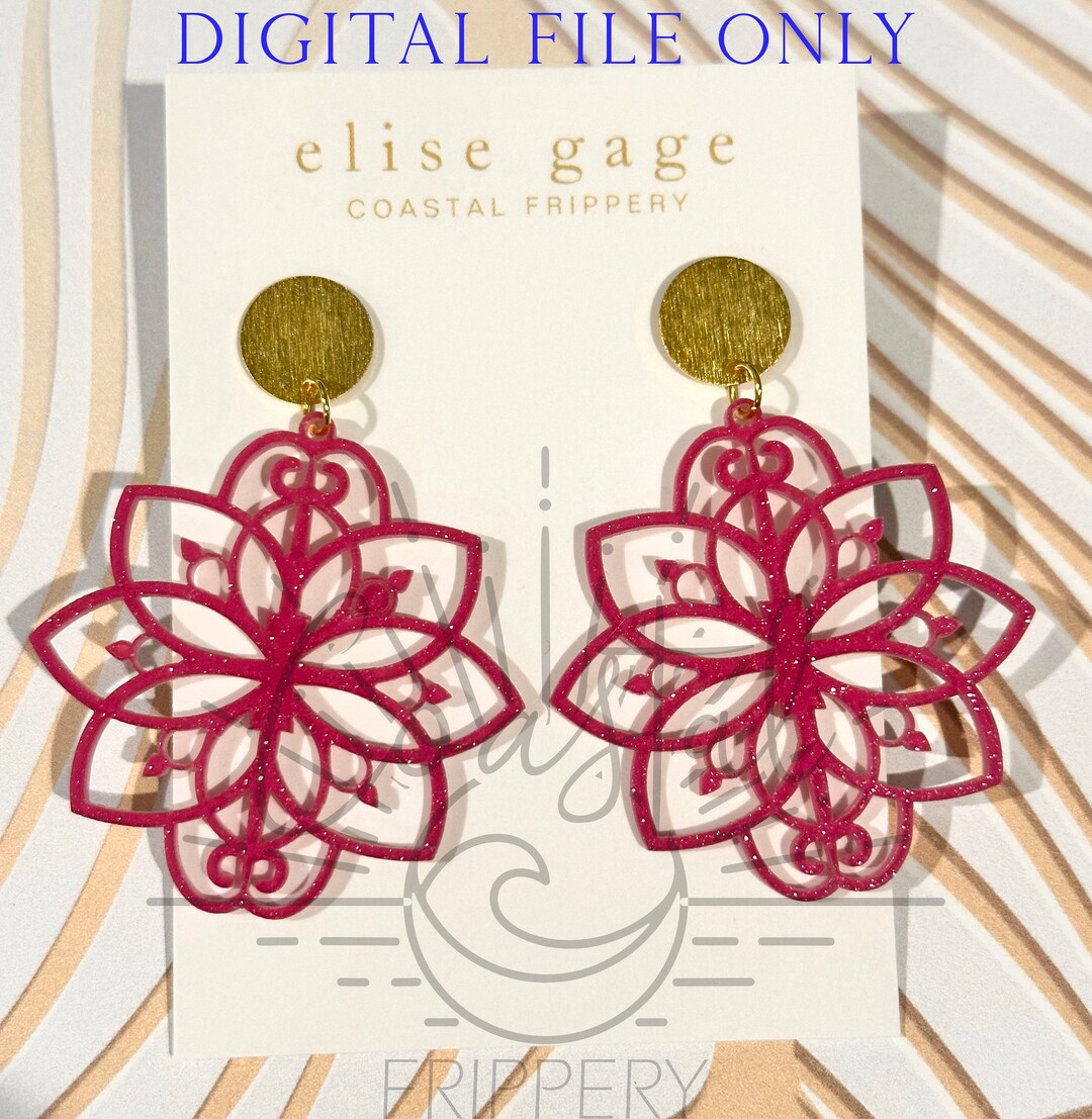 Royal Drops Earring File - DIGITAL FILE ONLY - 3 Sizes Included - Etsy