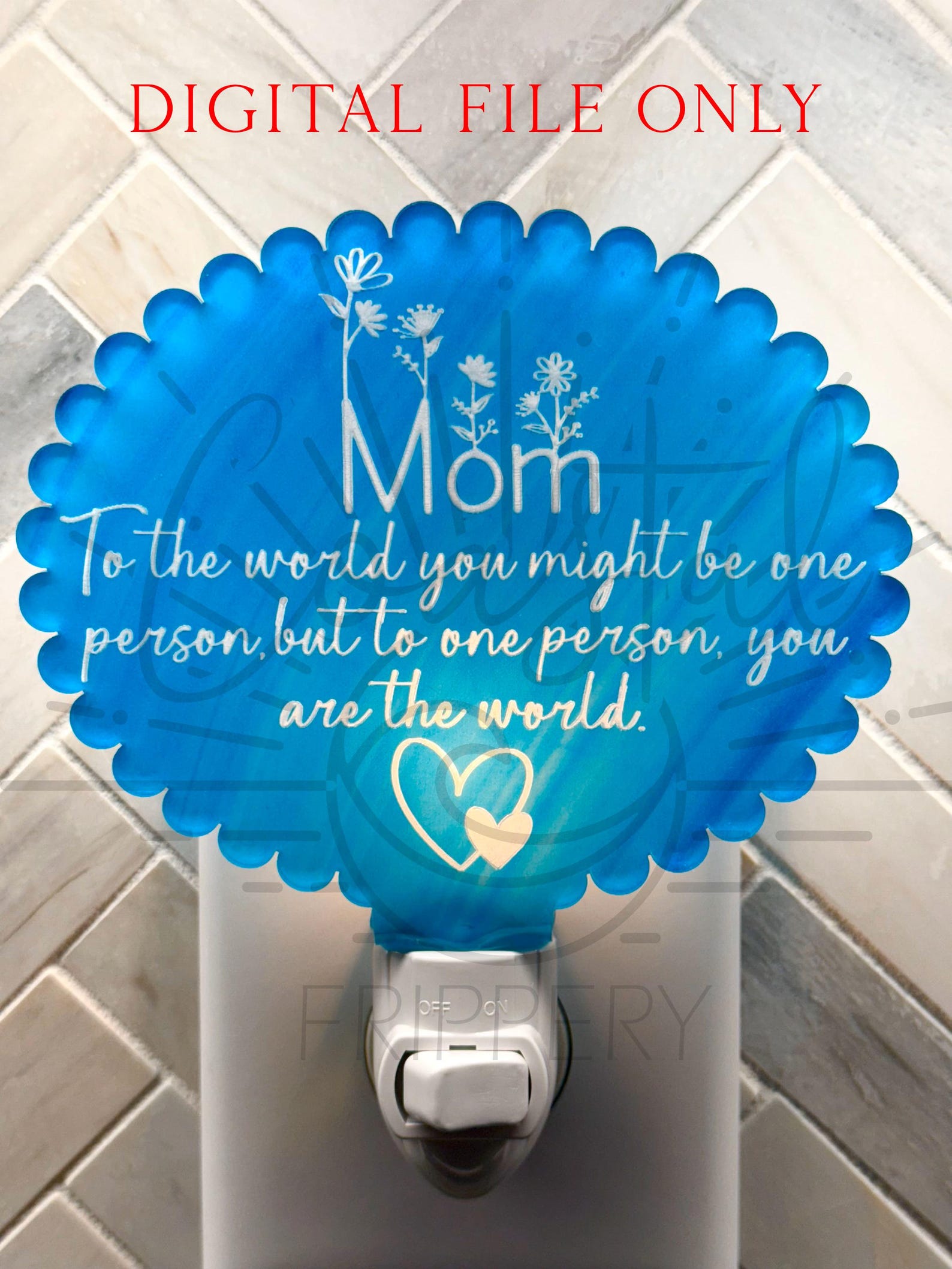 Mom Night Light Acrylic Nightlight - Mother's Day Nightlight Heat and ...