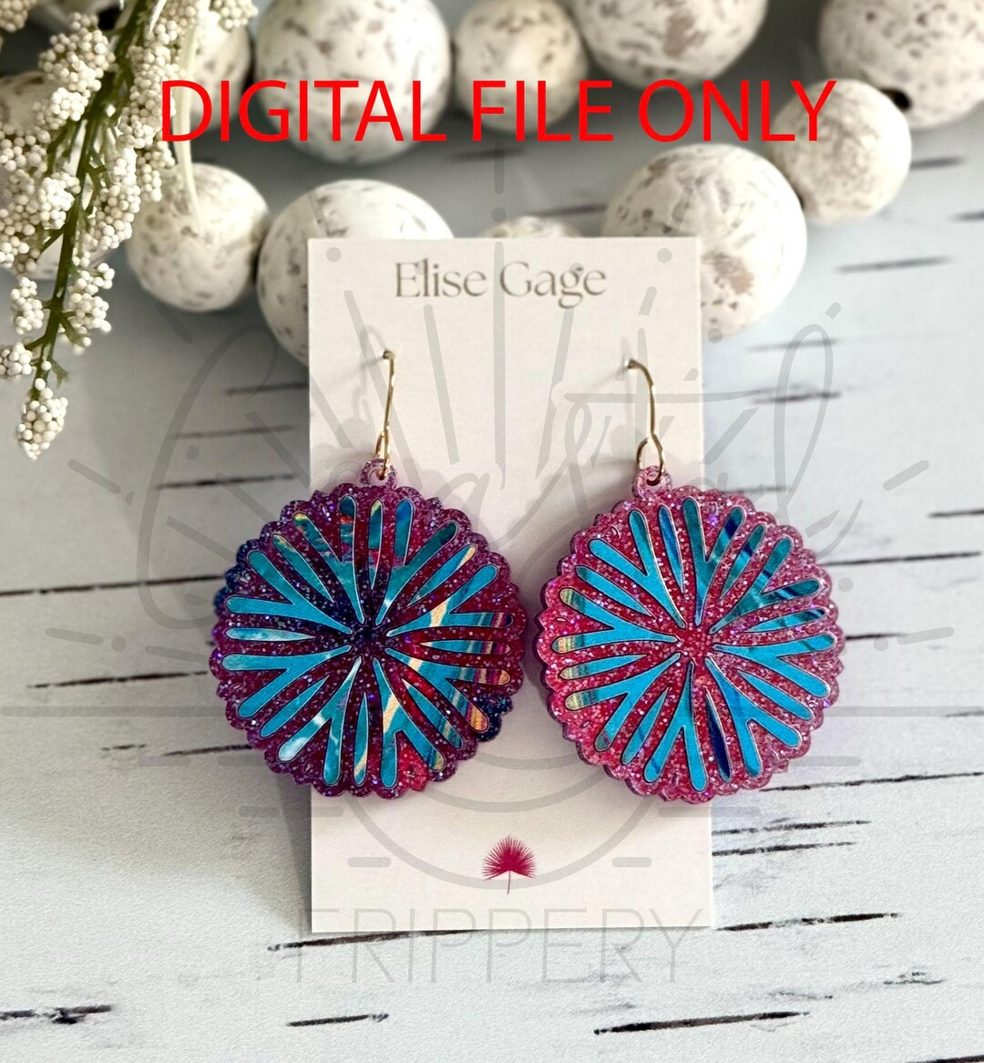 Peel and Stick Fancy Spoke Earrings - DIGITAL FILE ONLY - Etsy