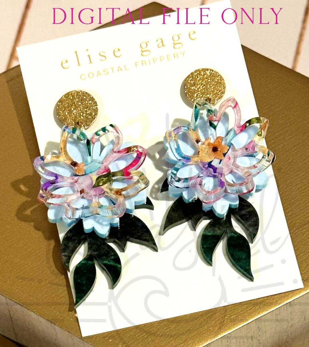 3D Molded Stacked Flower Earrings - DIGITAL FILE ONLY Set 2 - Etsy