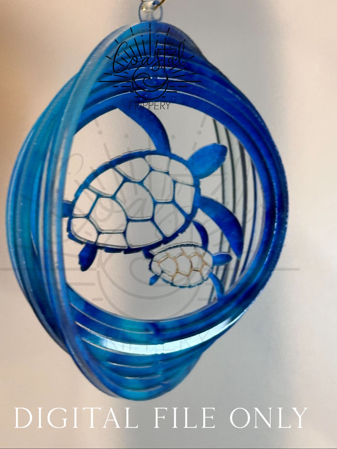 DIGITAL FILE Only Sea Turtle Wind Spinner & Ornament Bundle - Etsy