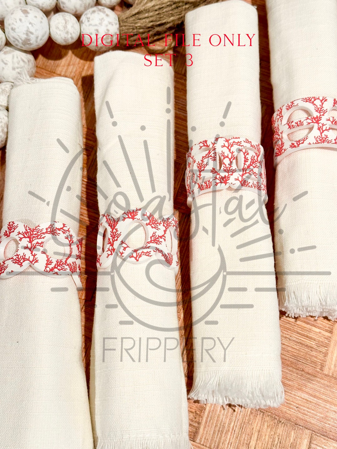 Acrylic Napkin Rings File - DIGITAL FILE ONLY - Set 3 - Etsy