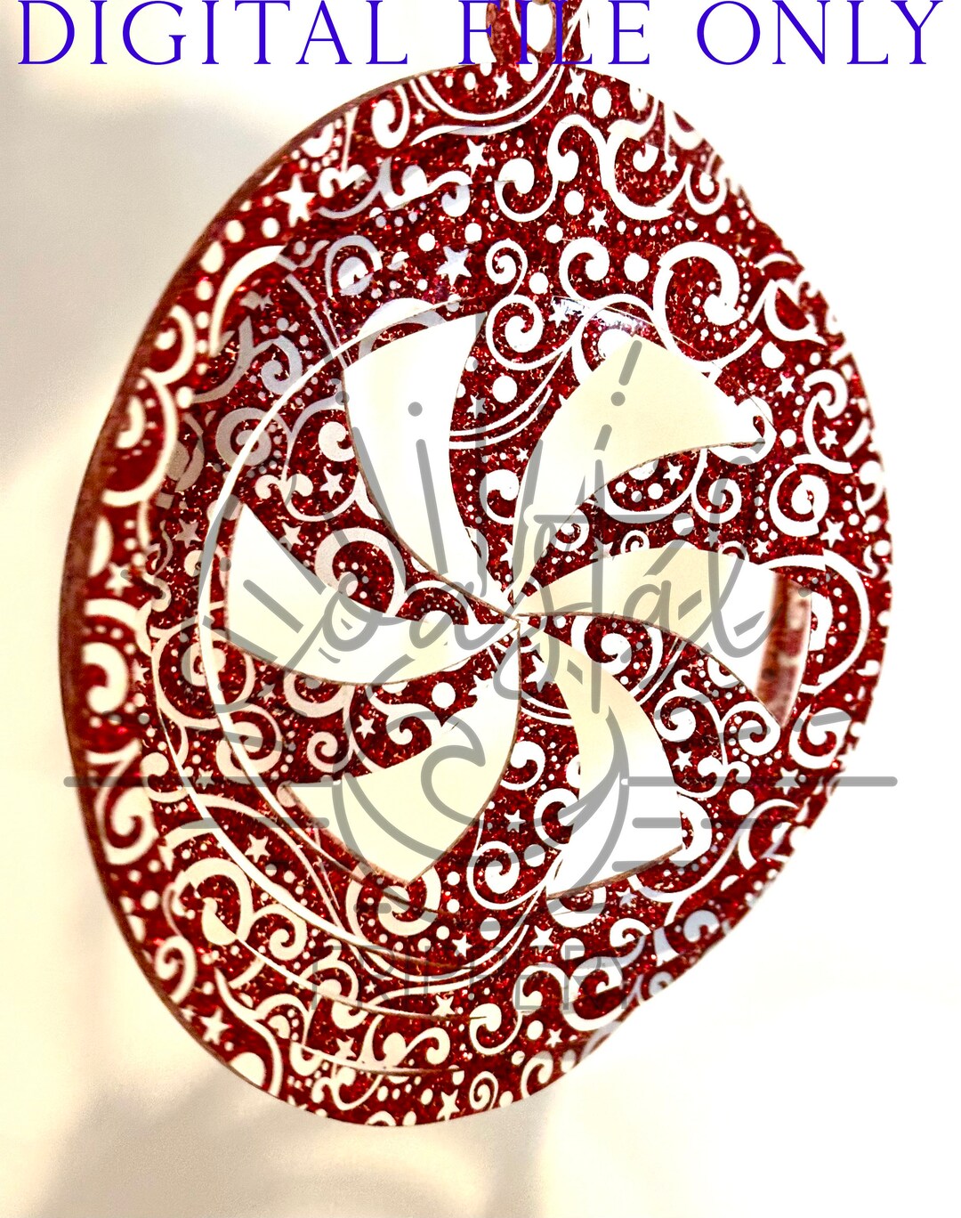 Peppermint Candy Ornament Spinner File - Christmas Ornament File ...
