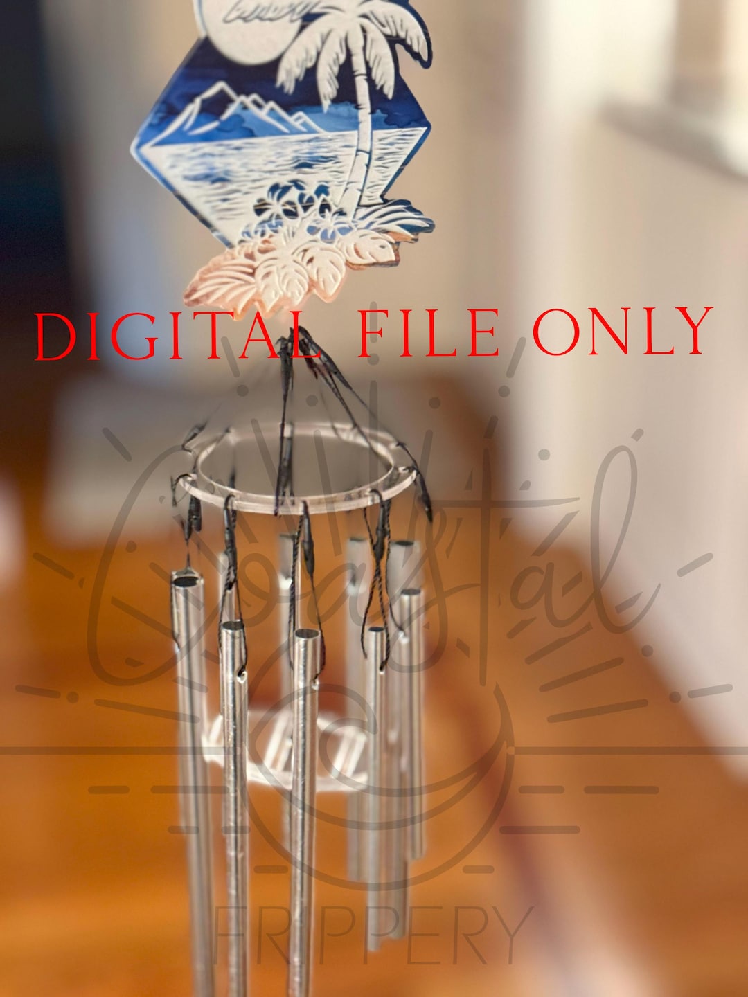 Beach Windchime - Acrylic Wind Chime - Hawaii Wind Chime - DIGITAL FILE ...