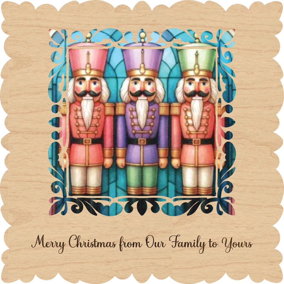 Merry Christmas Art Scene Card - Customizable Christmas Card ...