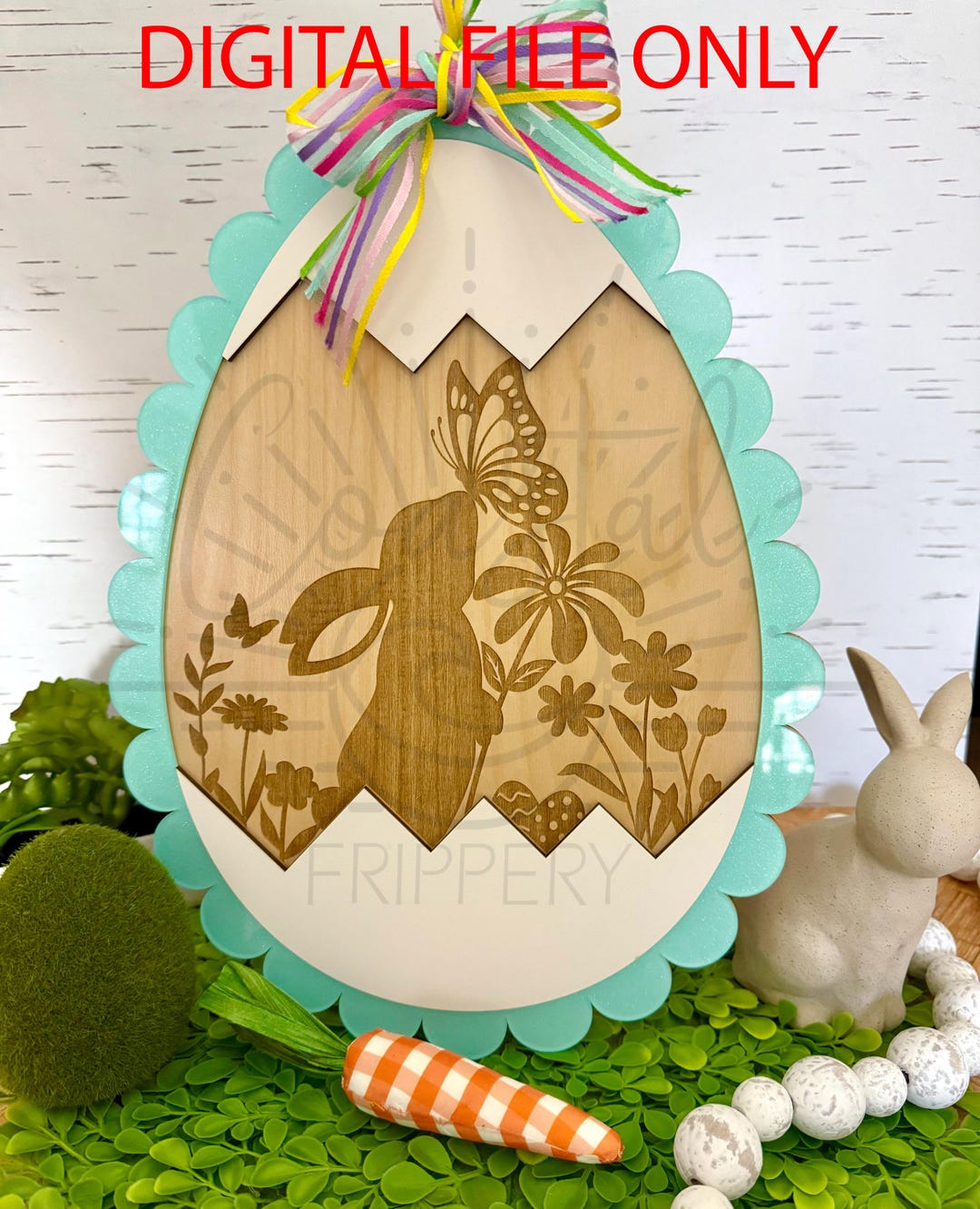 Easter Door Hanger 2 - Easter Bunny Door Hanger - DIGITAL FILE ONLY - Etsy