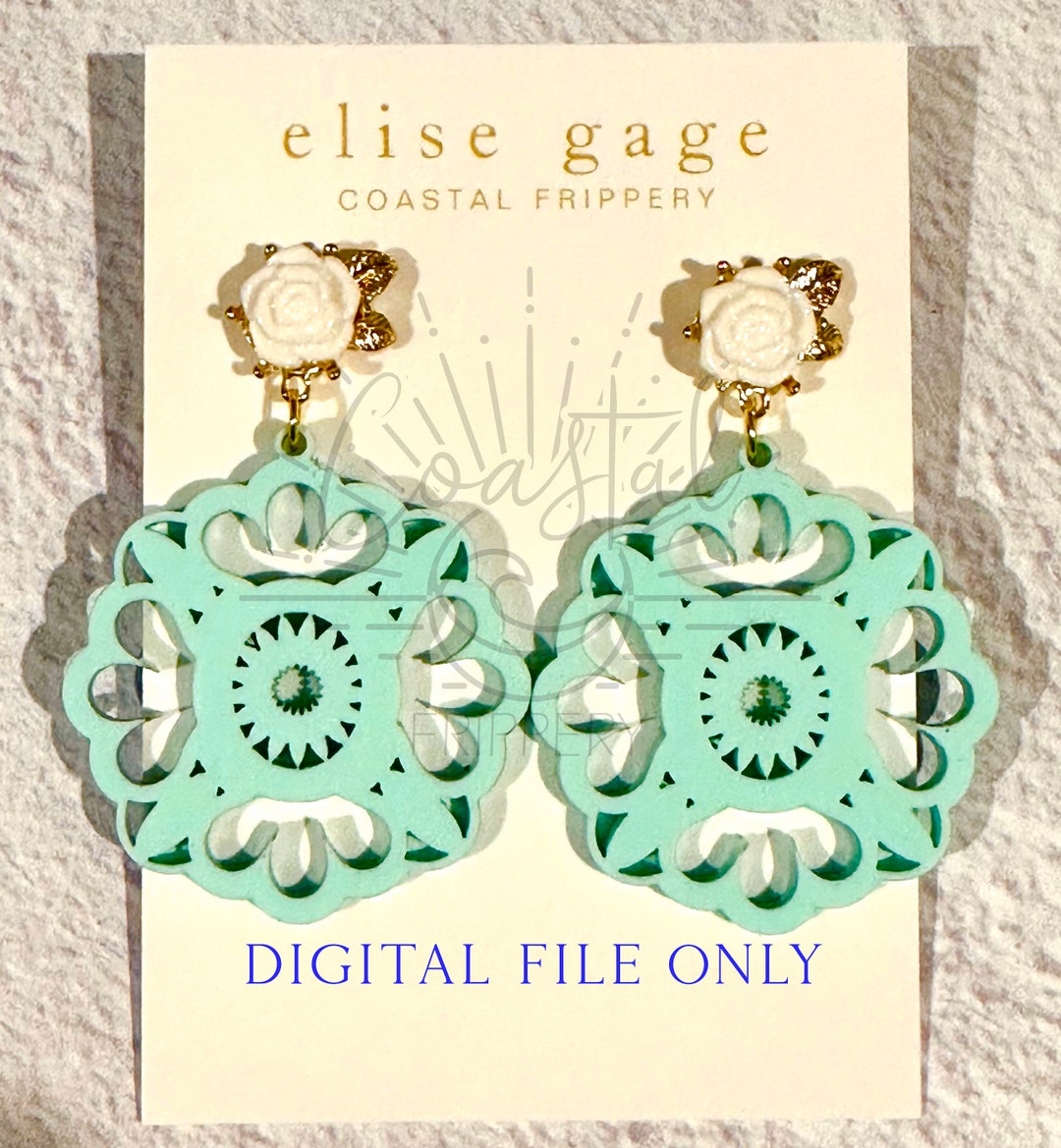 Floral Shape Earring File - DIGITAL FILE ONLY - 3 Sizes Included - Etsy