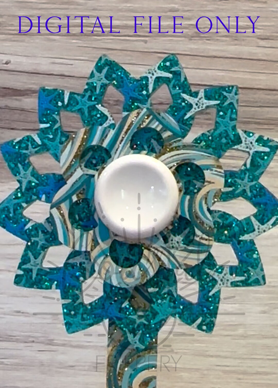 Flower Fidget Spinner - Spinning Flower DIGITAL FILE ONLY - Spinner 3 ...