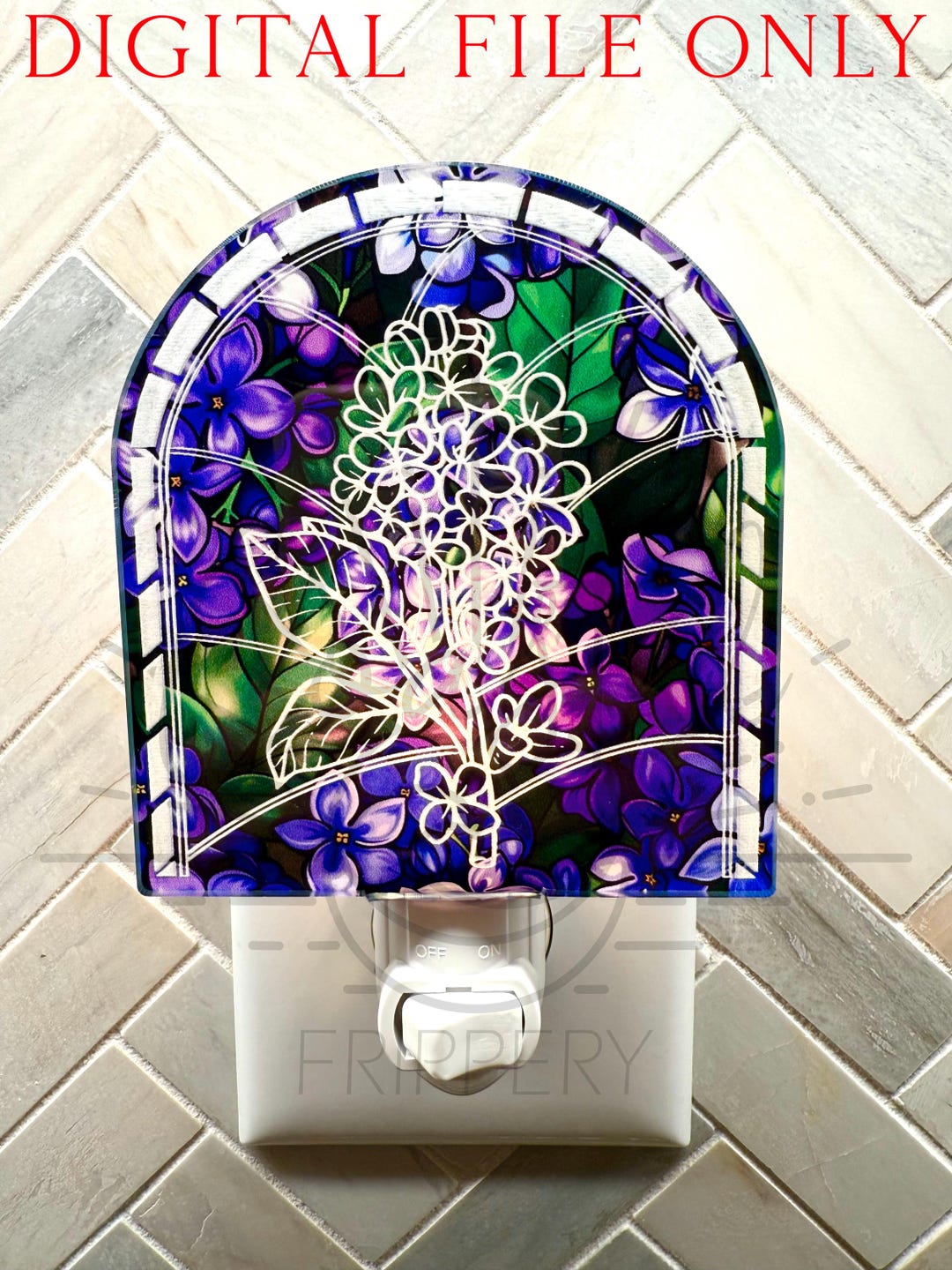 Lilacs Night Light - Acrylic Nightlight - Nightlight Heat and Bend ...