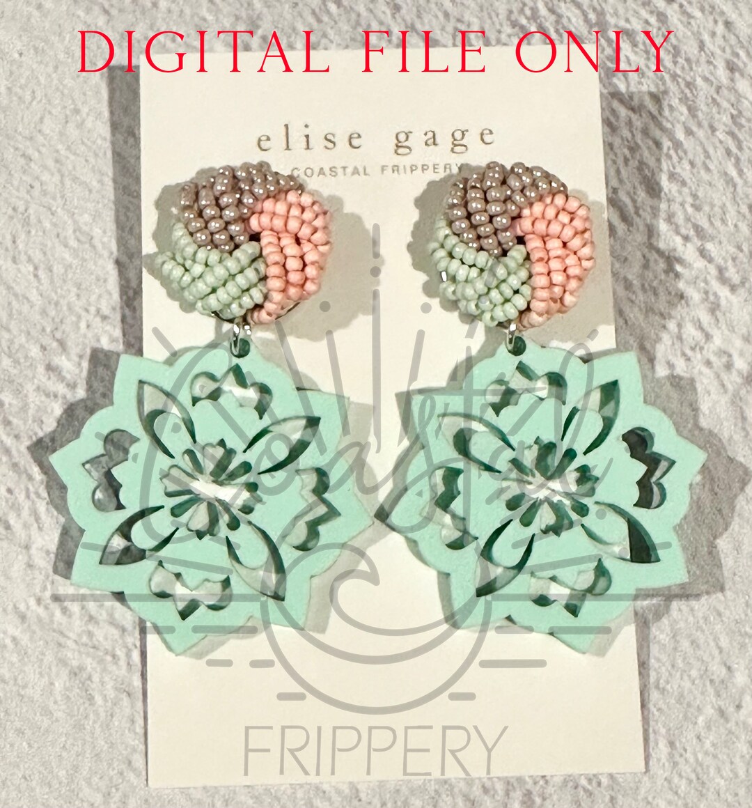 Geometric Flower Earring File - DIGITAL FILE ONLY - 3 Sizes Included - Etsy