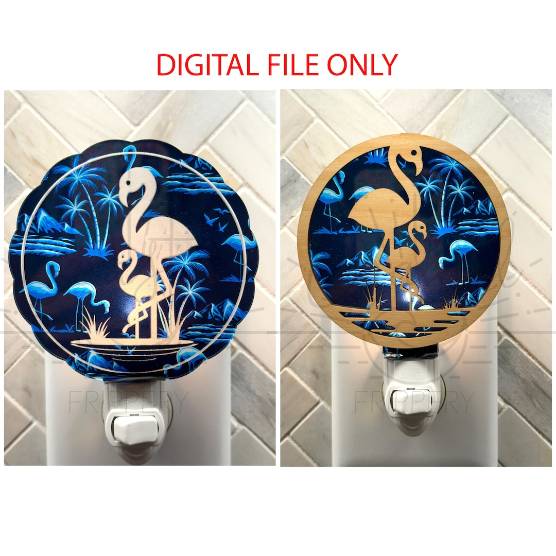 Flamingo Night Light Bundle- Beach Night Light - Summer Night Light ...
