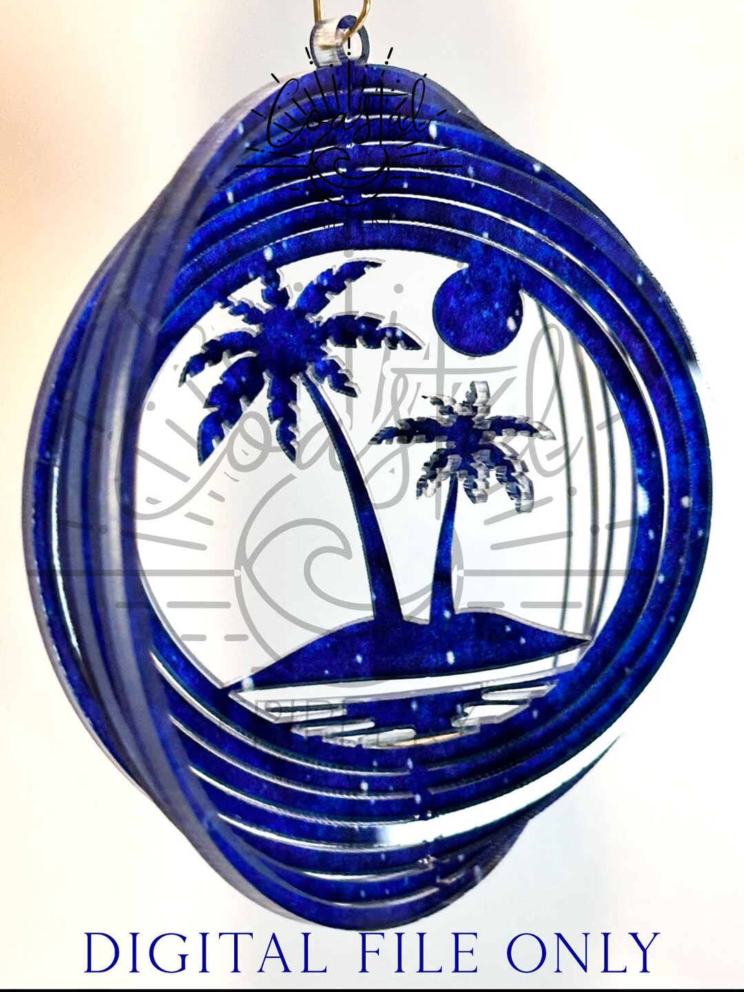 DIGITAL FILE Only Palm Tree Spinner & Ornament Bundle - Etsy