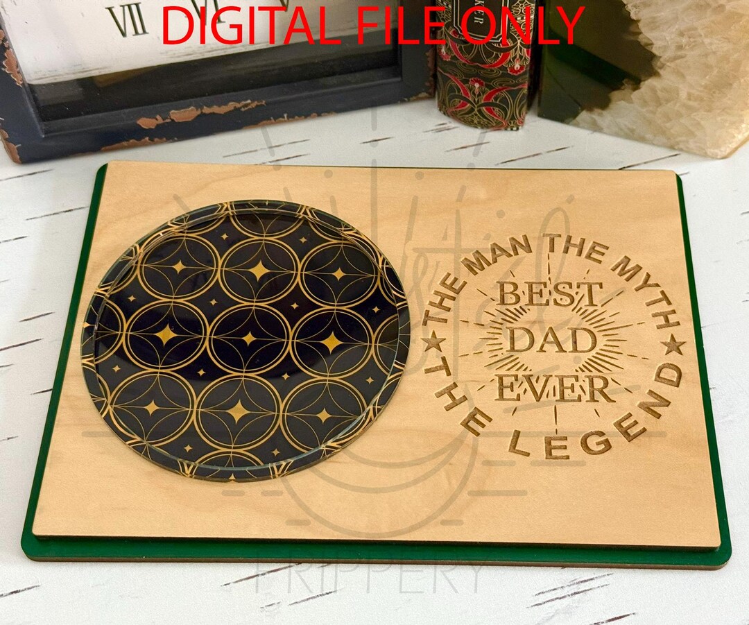 Father's Day Coaster Card - Dad Coaster Card - Digital File ONLY - Etsy