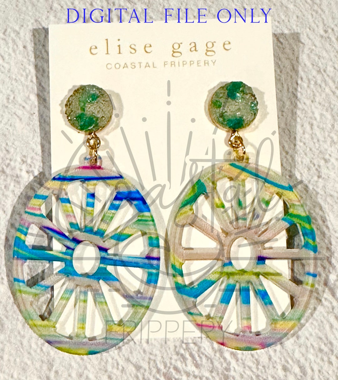 Oval Wagon Wheel Earring File - DIGITAL FILE ONLY - 3 Sizes Included - Etsy