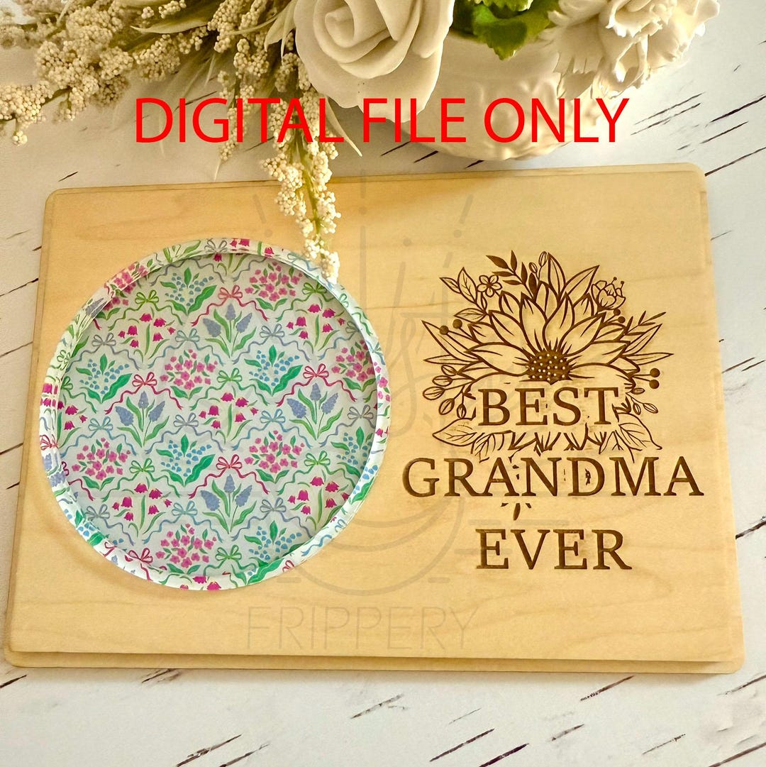 Mother's Day Coaster Card - Grandma Coaster Card - Digital File ONLY - Etsy