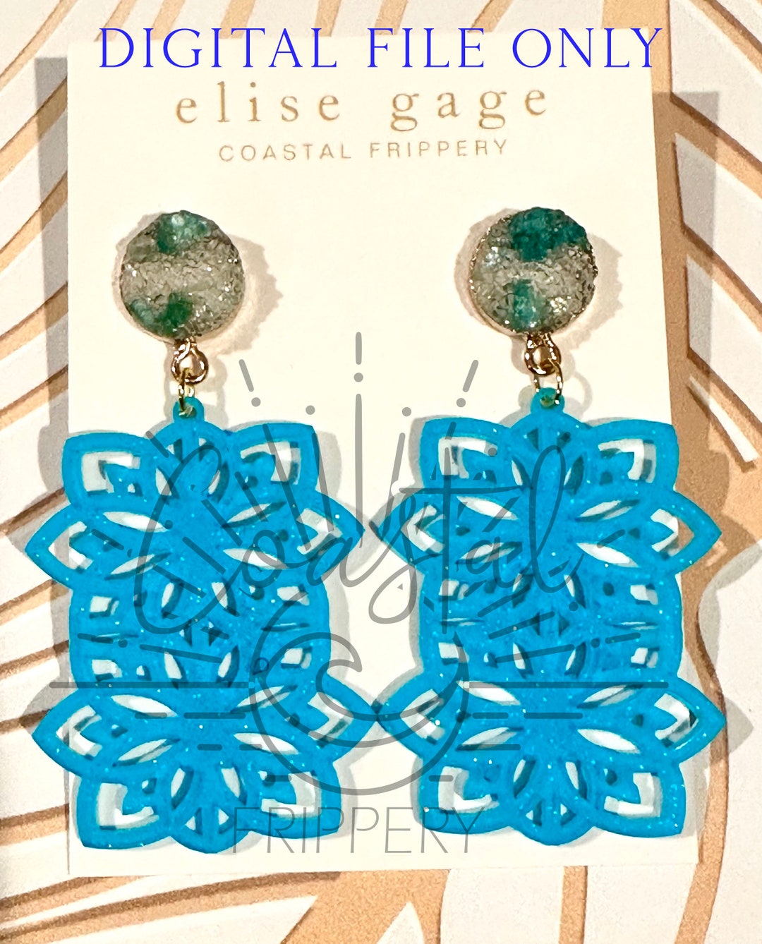 Double Geo Floral Earring File - DIGITAL FILE ONLY - 3 Sizes Included ...