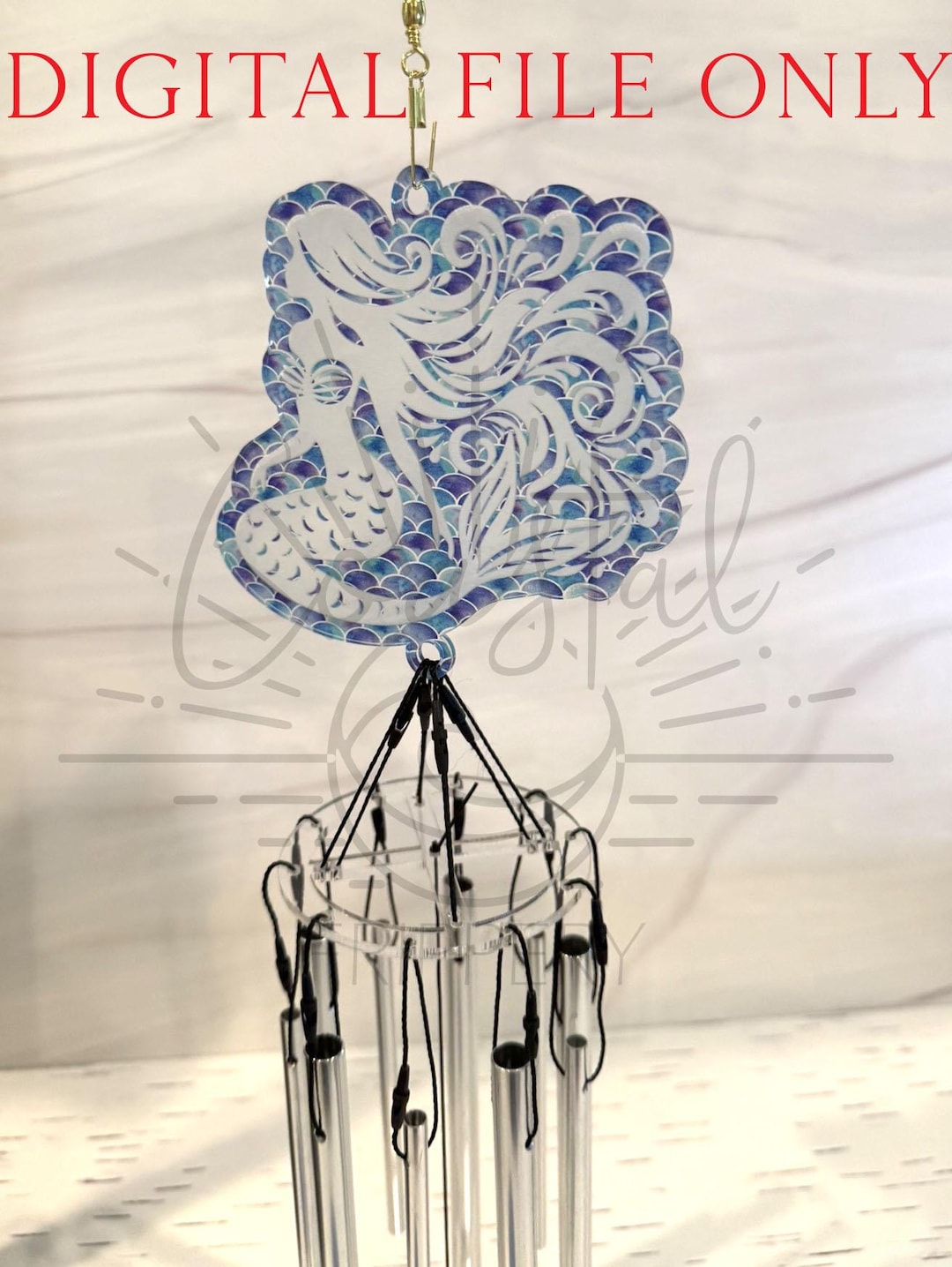 Mermaid Wind Chime Bundle 2 Styles of Wind Chimes- Acrylic Wind Chime ...