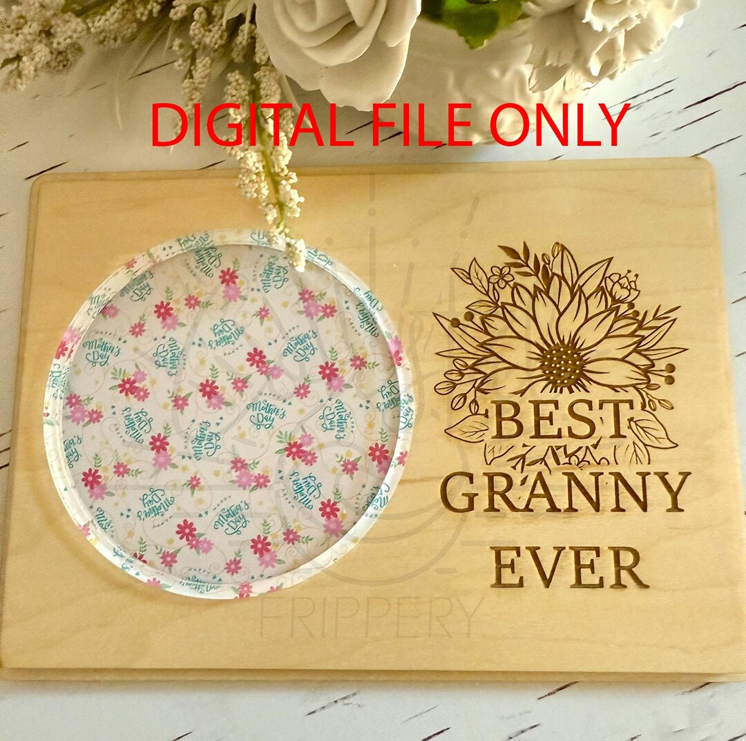 Mother's Day Coaster Card - Granny Coaster Card - Digital File ONLY - Etsy
