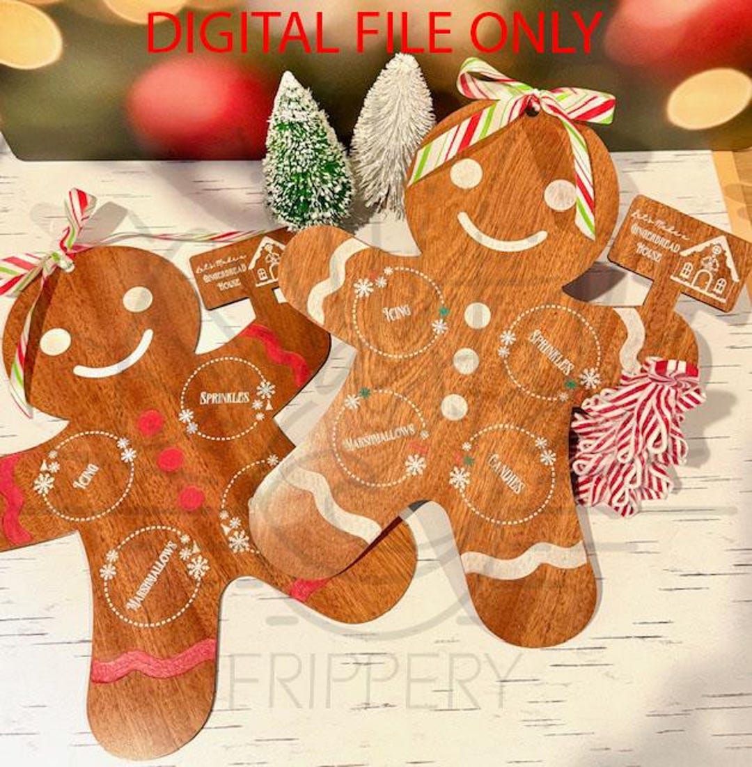 Gingerbread House Tray - Gingerbread House Board - SVG File - Digital ...