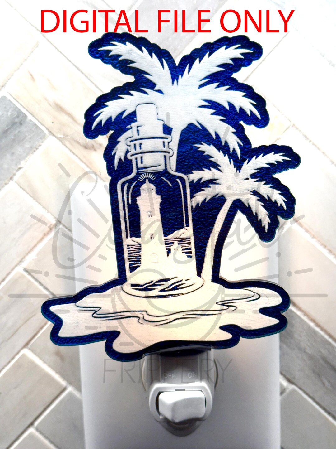 Lighthouse Night Light Lighthouse in a Bottle Night Light Coastal Night ...