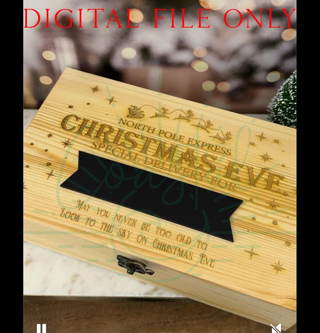 Christmas Eve Box Engraving With Nameplate for Generic Boxes - Digital ...