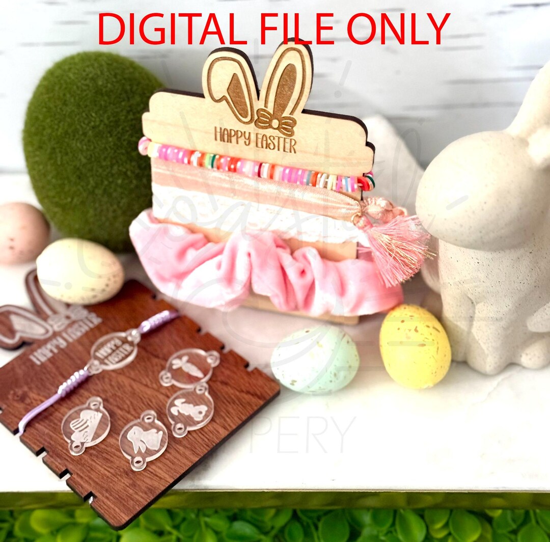 Easter Acrylic Bracelet Charms Bundle - Easter Hair Tie Board Acrylic ...