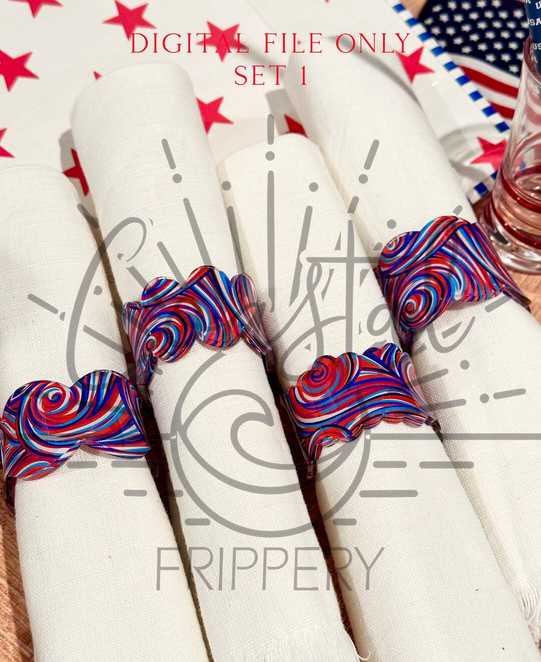 Acrylic Napkin Rings File - DIGITAL FILE ONLY - Set 1 - Etsy