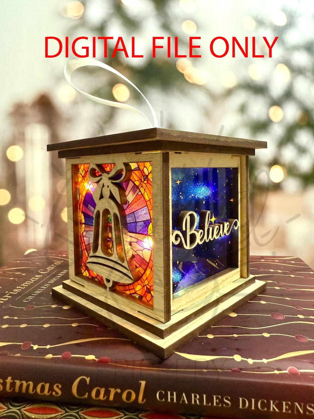 Believe Lantern Ornament - Believe Bell Ornament - Bell Ornament ...