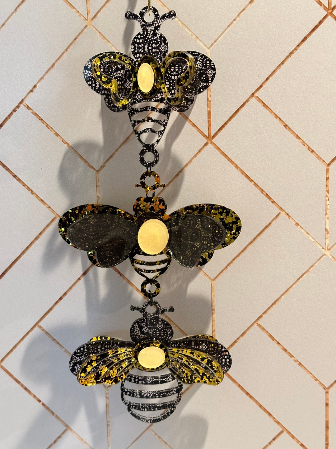 Triple 3D Bee / Bumble Bee Hanging Wind Spinner - DIGITAL FILE Only - Etsy