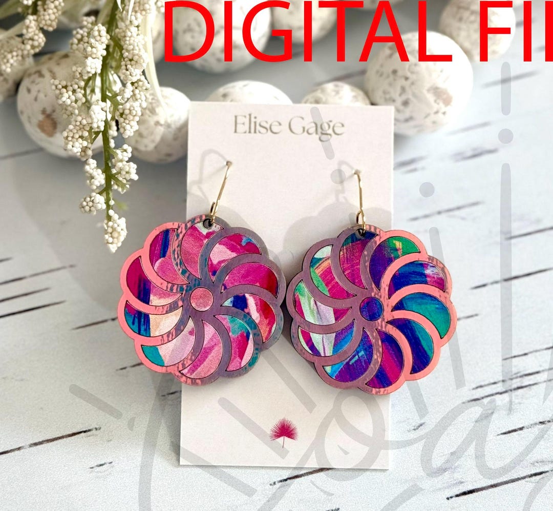 Peel and Stick Swirl Earrings - DIGITAL FILE ONLY - Etsy