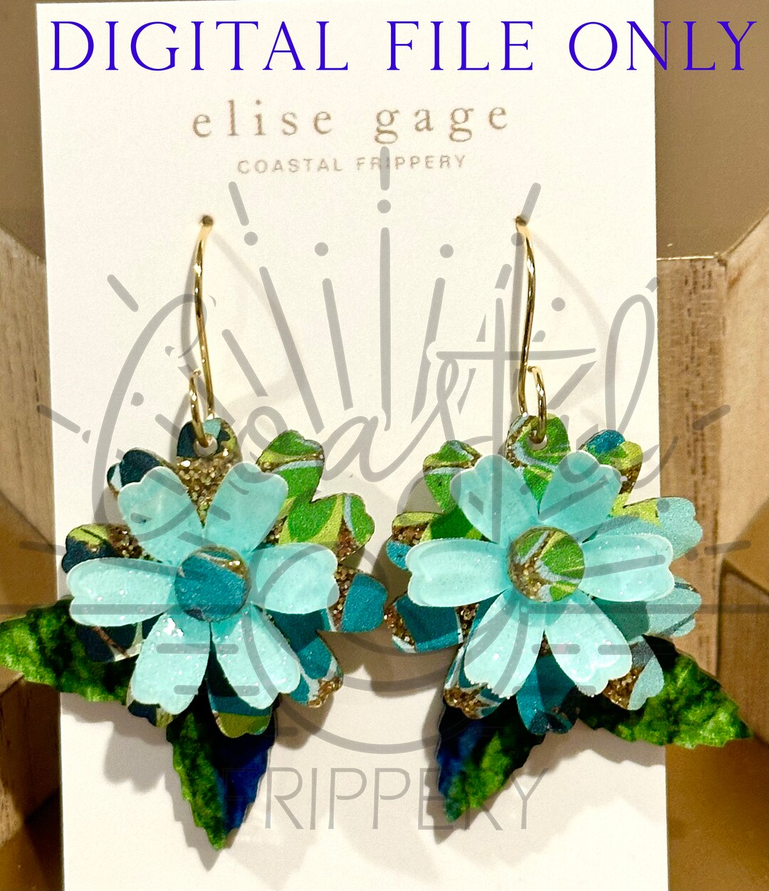 3D Molded Stacked Flower Earrings - DIGITAL FILE ONLY - Etsy