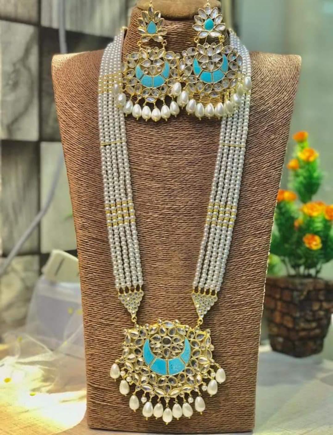 Handmade Kundan Locket Set With Matching Earrings | Traditional Indian ...