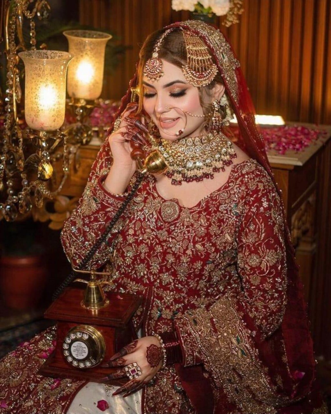 Gutka Kundan Bridal Jewelry Set – Traditional Choker, Nath, and Jhumar ...