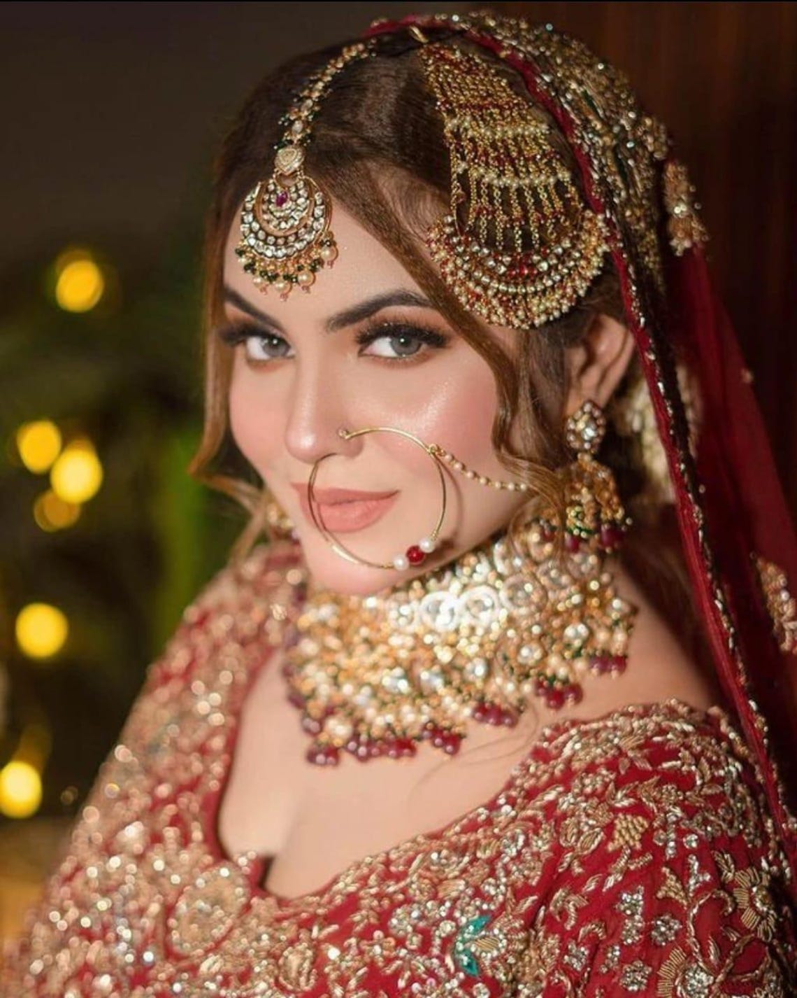 Gutka Kundan Bridal Jewelry Set – Traditional Choker, Nath, and Jhumar ...