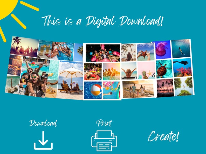 Summer Vision Board Kit: Beach Life Printable (digital Download) - Etsy